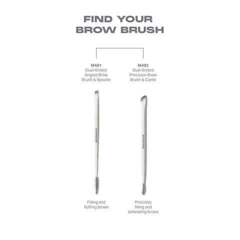M401 Dual-Ended Angled Brow Brush & Spoolie – Morphe UK