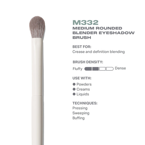 M332 Medium Rounded Blender Eyeshadow Brush – Morphe UK